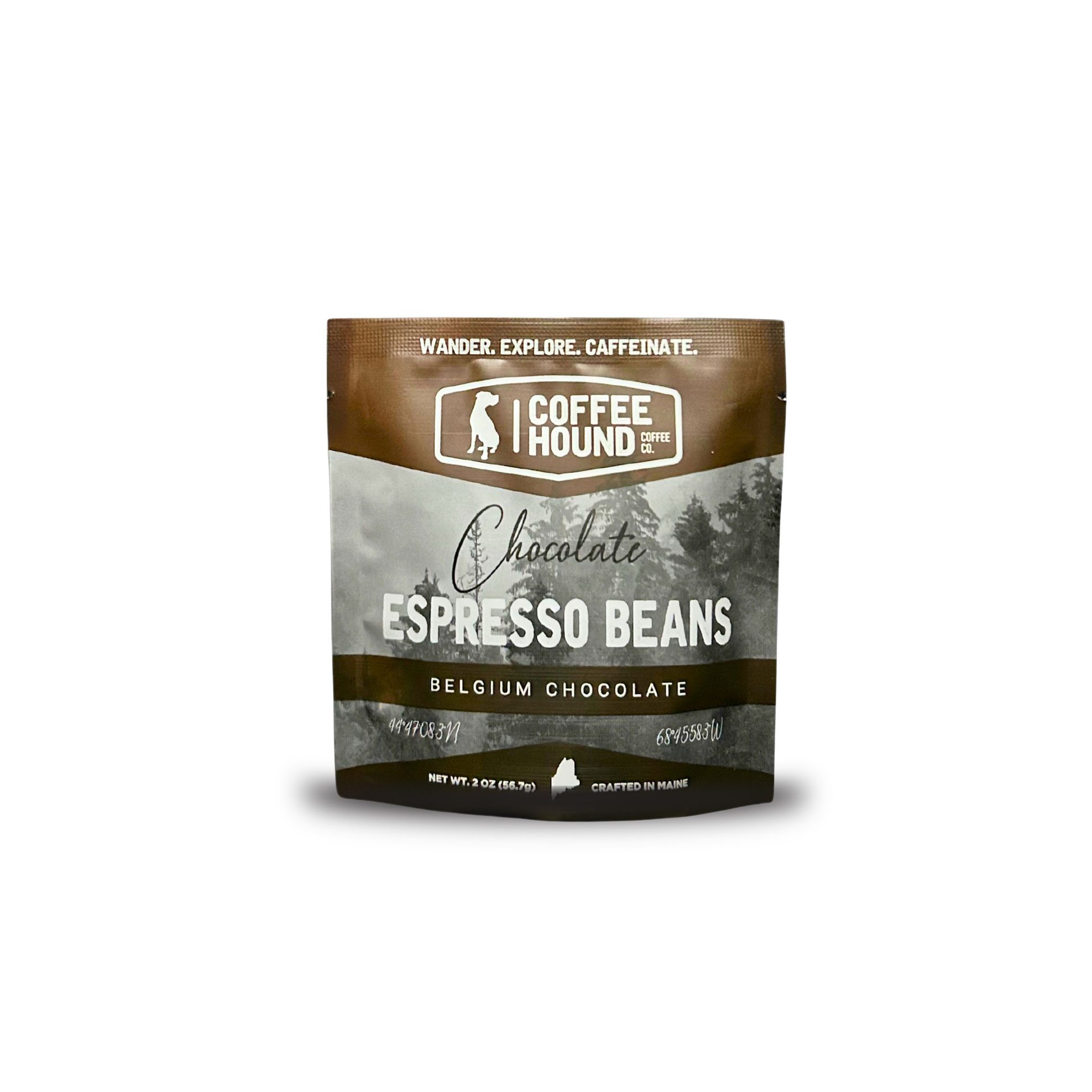 Belgian Chocolate Covered Espresso Beans 2oz - Coffee Hound Coffee Company